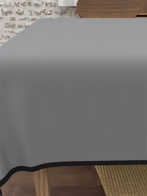 Nappe anti tâches en microfibre lavée BOHEME par Soleil d Ocre Gris