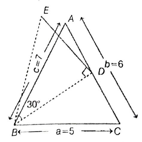 consider a triangular plot abc with sides ab 7 m bc 5 m and ca 6 m a vertical lamp post