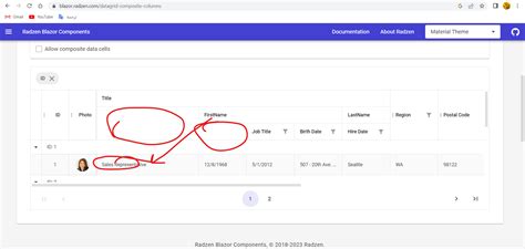 nested columns in data grid with allow grouping in need fix blazor server radzen