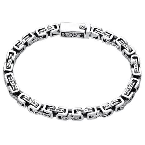 Bracelet Homme Chaine Moto Argent Massif Biker BijouxStore Webid 1684