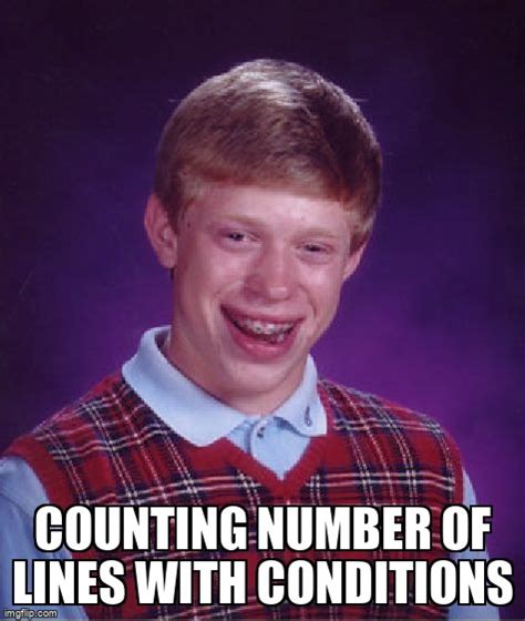 Meme Overflow On Twitter Counting Number Of Lines With Conditions
