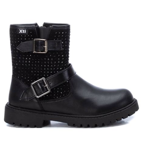 Botines Negros Con Doble Hebilla Xti Querol
