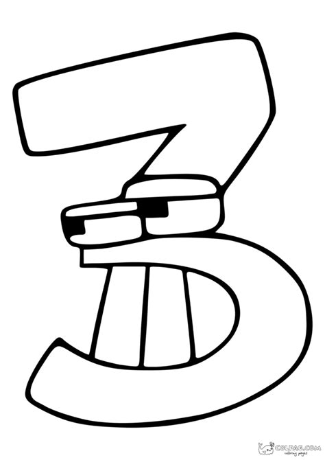 Dibujos para colorear de todos los dígitos del 0 al 9 Numbers Lore