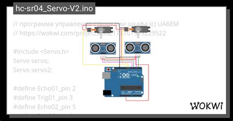 hc sr04 servo o wokwi esp32 stm32 arduino simulator