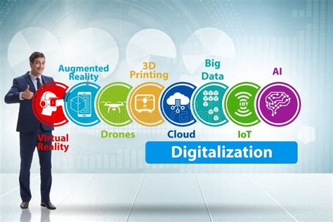 Concepto De Tecnolog A De Transformaci N Digital Y Digitalizaci N Stock