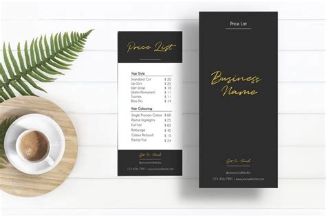 Printable Business Price List Editable Price Guide Template Etsy