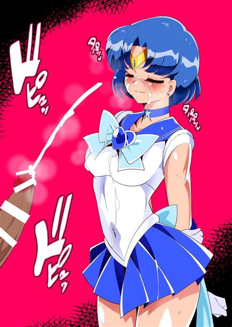 Rule 34 1girls Ami Mizuno Bishoujo Senshi Sailor Moon Blue Hair Blush Censored Closed Eyes