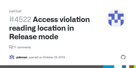 Access Violation Reading Location In Release Mode Issue 4522 Curl