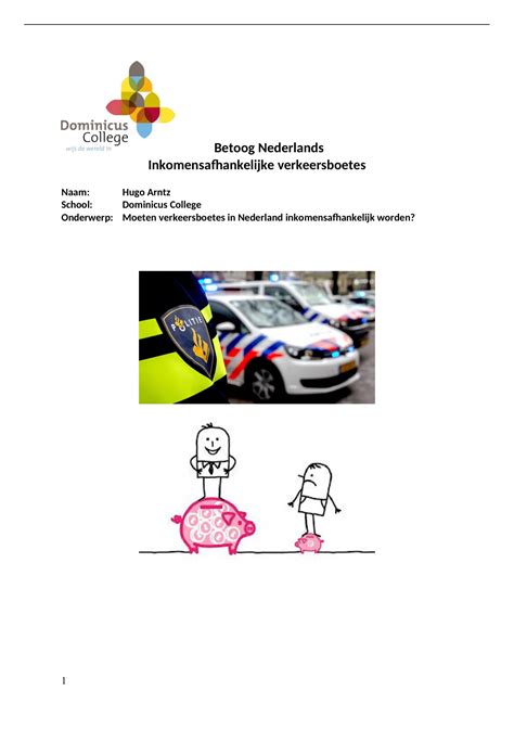 Documentatiemap Betoog Beschouwing Inkomensafhankelijk Maken Van