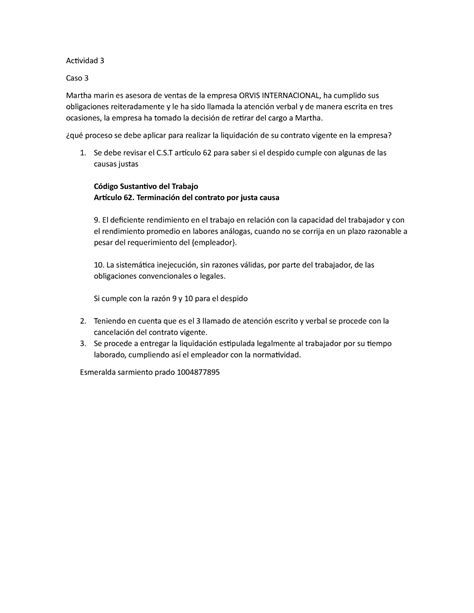 Actividad 3 Resuelta Lecture Notes 2 Actividad 3 Caso 3 Martha