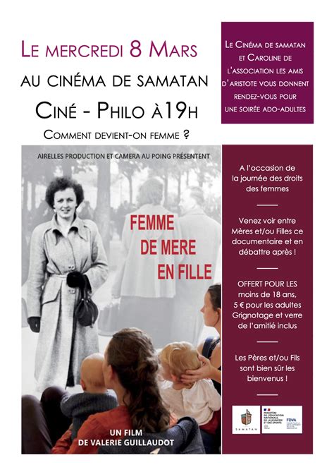 Ciné philo journée internationale des femmes Mairie de Samatan