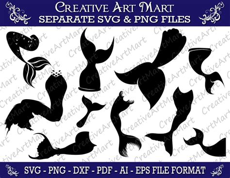 Mermaid Tail SVG Mermaid Tails Svg Bundle Mermaid Svg Cut Files