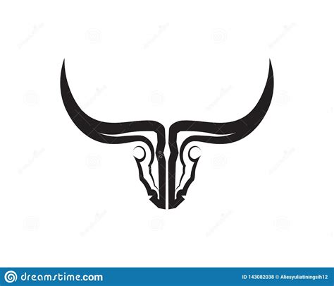 Logotipo Del Cuerno De Bull E Iconos App De La Plantilla De Los S