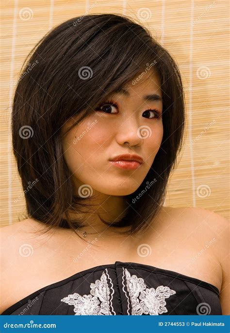 Beautiful Oriental Woman In Swimming Pool Stock Photo Cartoondealer