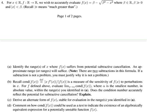 solved 4 for x∈r f r→r we wish to accurately evaluate