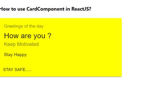 how to use card component in react js geeksforgeeks