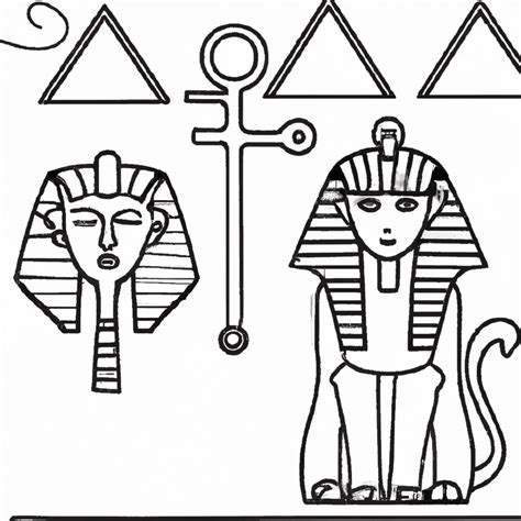 Mistérios dos Símbolos Egípcios Desenhos para Imprimir e Colorir