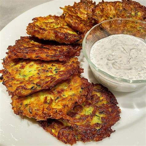 Vegan Fried Zucchini Fritters With Dill Sour Cream How To Cook A