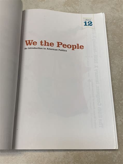 We The People By Theodore J Lowi Benjamin Ginsberg Caroline J