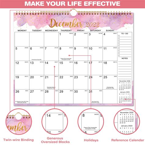 Buy Amazon Brand Eono Wall Calendar 2022 2023 Wall Planner Calendar