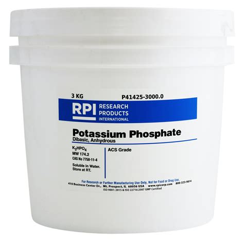 P41425 3000 0 Potassium Phosphate Dibasic Anhydrous ACS 3 Kilograms