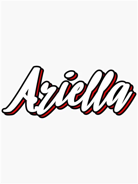 Ariella First Name Hand Lettering Design Sticker For Sale By Sulies