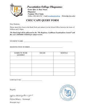Fillable Online Pcc Edu Presentation College Chaguanas Mission