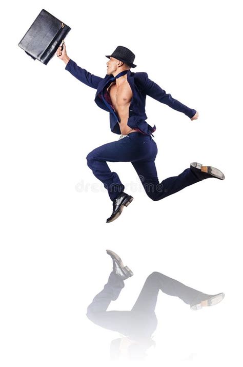 Naked Businessman Jumping Stock Photo Image Of Businessman 27171582