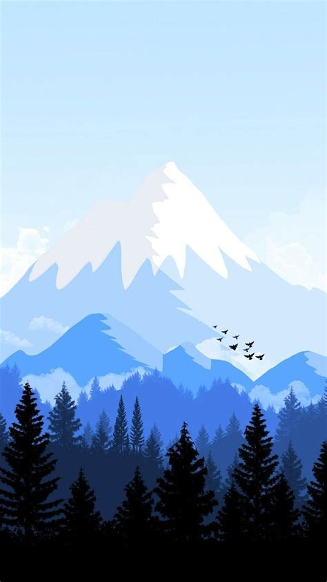 Cartoon Winter Mountain Wallpapers Wallpaper Cave