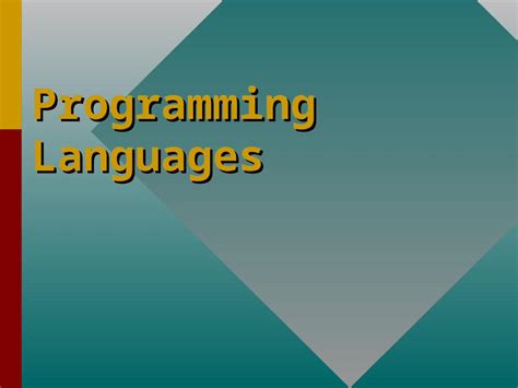 ppt programminglanguages programming languages language syntax this lecture introduces the the