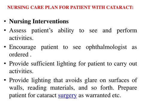 PPT NURSING CARE OF A PATIENT WITH CATARACT PRESENTED BY NASALLAH