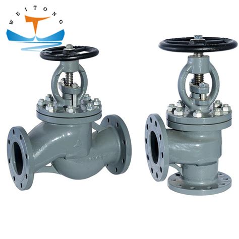 Jis K K Cast Iron Butt Welded Marine Flanged Globe Valve Ship Stop