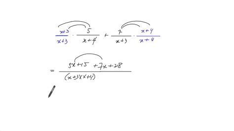 sum of rational expressions example youtube