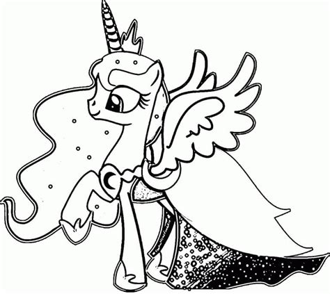 Gorgeous Princess Luna Färbung Seite Kostenlose druckbare Malvorlagen
