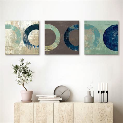 Juego de 3 Cuadros Abstractos Varios tamaños disponibles