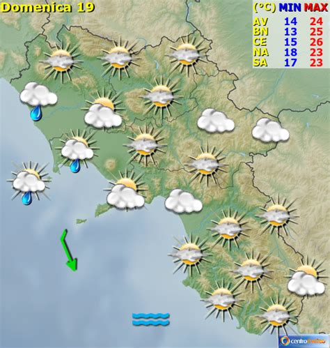 Previsioni Meteo Campania Mappe Grafiche Dettagliate Delle 24 Ore