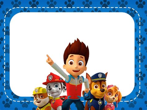 Las Mejores Invitaciones De La Patrulla Canina Para Imprimir Gratis