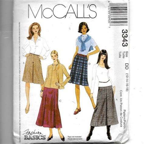 McCall S Misses Skirts In Two Lengths Pattern 3343 Skirt Patterns