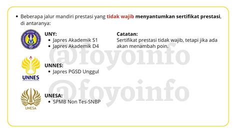 Foyo Info PTN Cek Pinned On Twitter Jalur Prestasi Yang Tidak