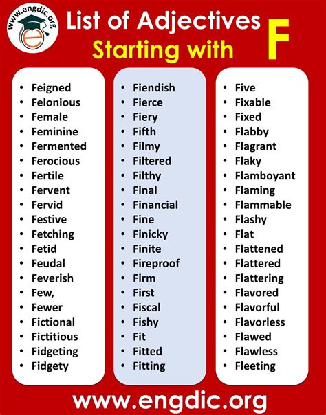 Positive Words That Start With F
