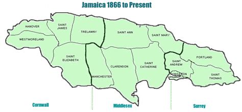 Transformation Of The Parishes Of Jamaica To Present Fiwi Roots
