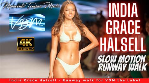Fierce 4K Slow Motion Bikini Runway Walk W Model India Halsell VDM