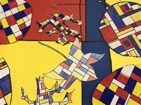 Foglie In Stile Mondrian Arte E Immagine Maestramonica