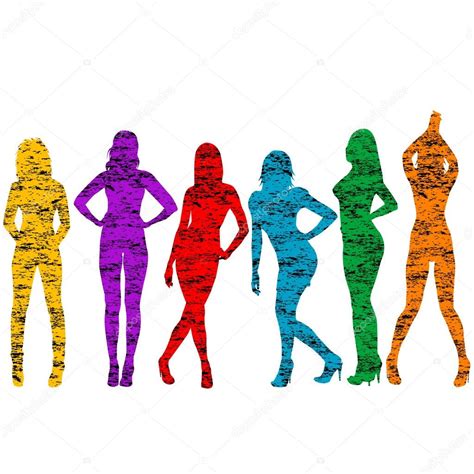 Imágenes siluetas de mujeres siluetas de mujeres desnudas Vector