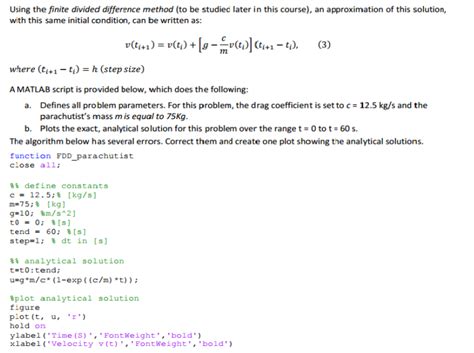 finite difference method plotting find all errors