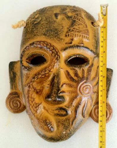 Mascara De Barro Figura Prehispanica Arte Mexicano C176 En Venta En