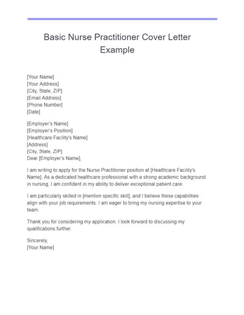 Nurse Practitioner Cover Letter 18 Examples PDF Tips