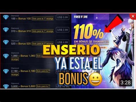 POR FIN FECHA BONUS DOBLE Recarga DIAMANTES FREE FIRE Pagostore