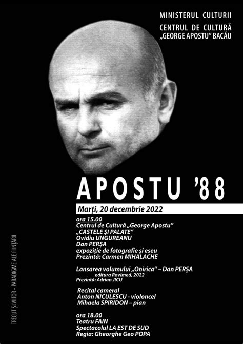 Centrul de Cultură George Apostu din Bacău marchează încheierea