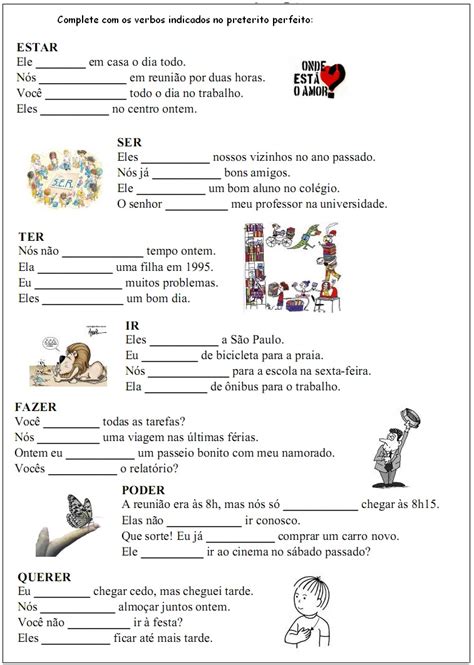 Escola Saber Atividades Portugu S Ano Verbos